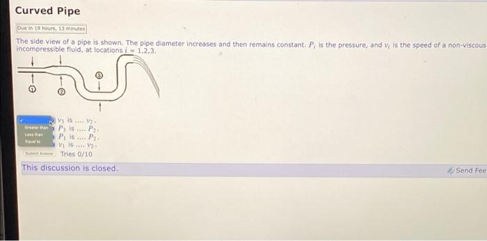 Solved Curved Pipe Due in 19 hours, 13 minutes The side view | Chegg.com