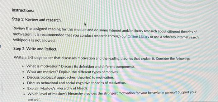 Solved Step 1: Review and research. Review the assigned | Chegg.com