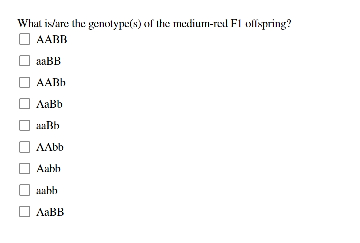 High Quality SOLUTION What is/are the genotype(s) ﻿of the medium-red F1 ...