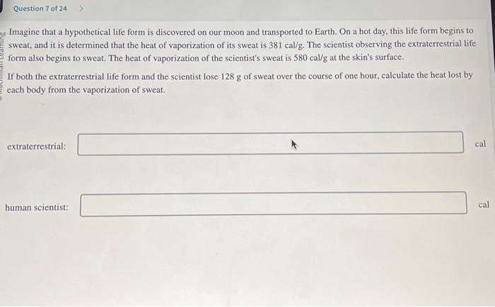 Solved Imagine that a hypothetical life form is discovered | Chegg.com