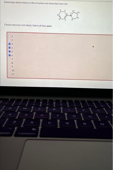 Solved Determine which site(s) on the structure are most | Chegg.com