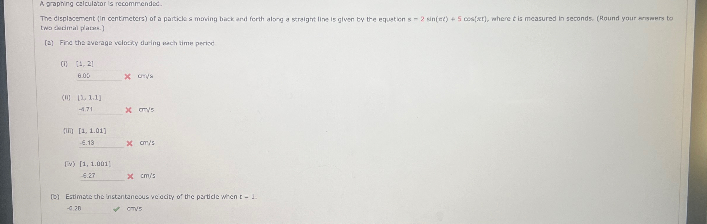Solved A graphing calculator is recommended. two decimal | Chegg.com