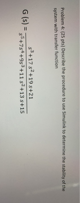 Solved Problem 4: (25 pts) Describe the procedure to use | Chegg.com