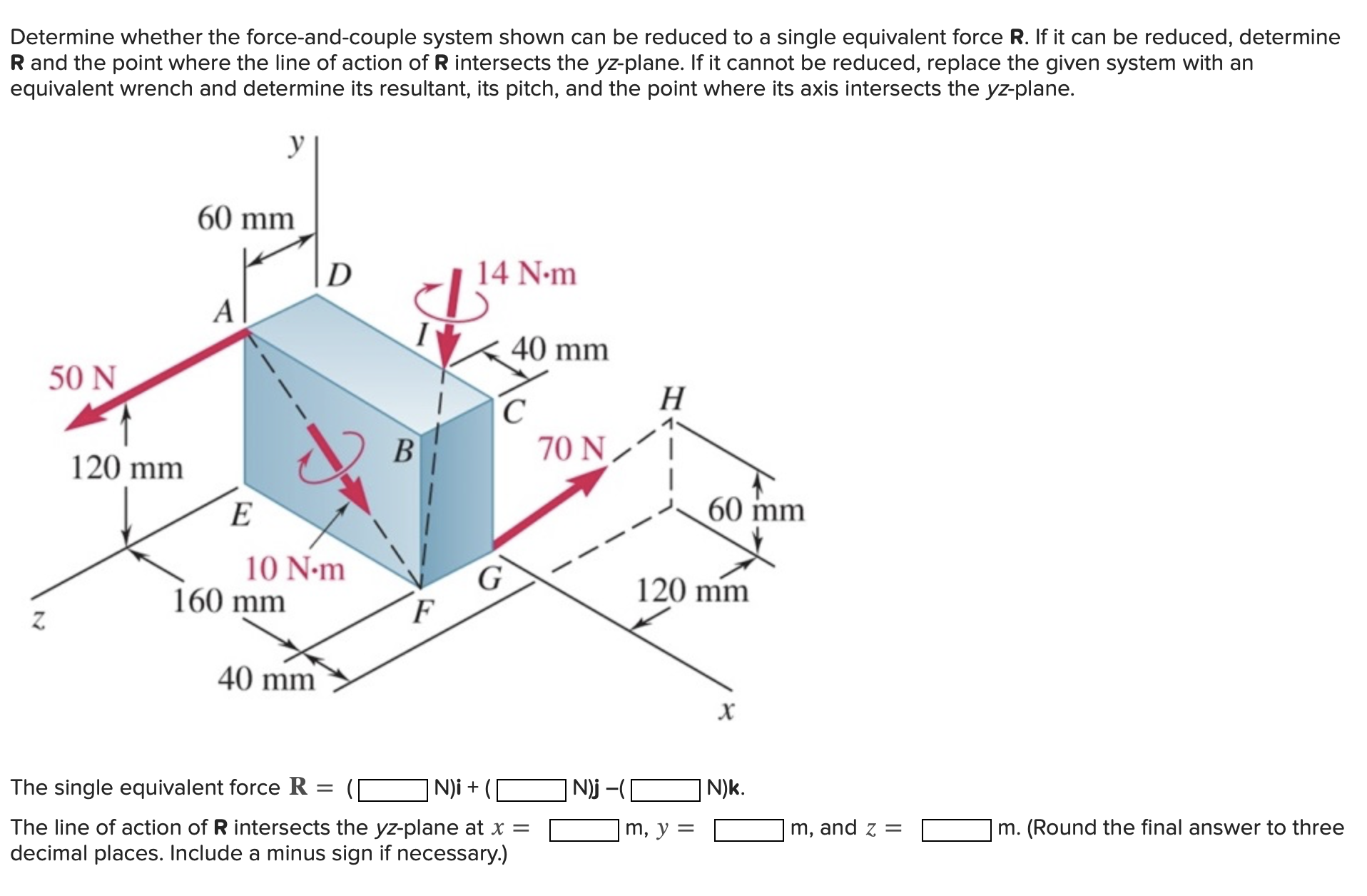 Determine Whether The Force And Couple System Shown