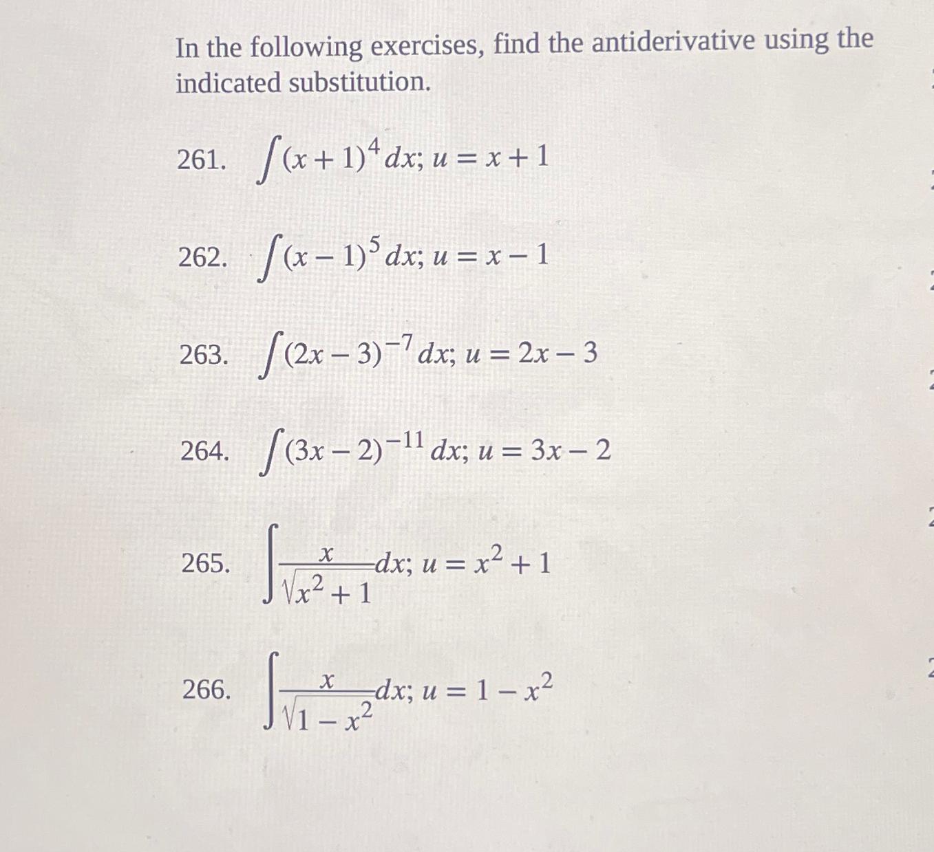Solved In the following exercises, find the antiderivative | Chegg.com