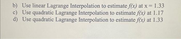 Solved Using the data in the following table, answer each of | Chegg.com