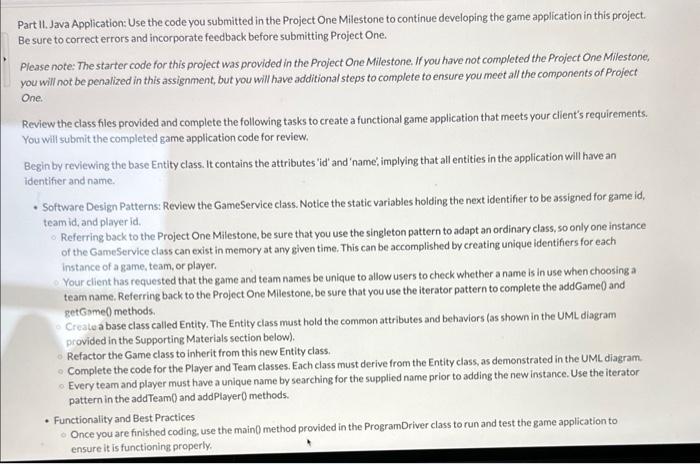 Solved In this project, you will demonstrate your mastery of | Chegg.com