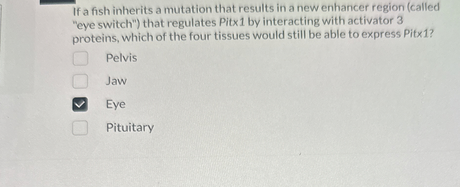 Solved If a fish inherits a mutation that results in a new | Chegg.com