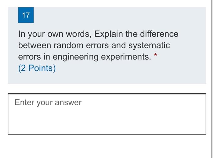 Solved 17 In Your Own Words Explain The Difference Between 5477