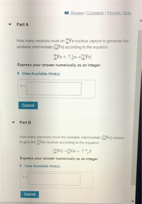 Solved Review | Constants Periodic Table Part A How many | Chegg.com