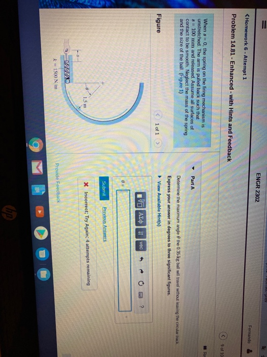 Solved ENGR 2302 View Available Hints) 10 AED Hvec O ? = L | Chegg.com