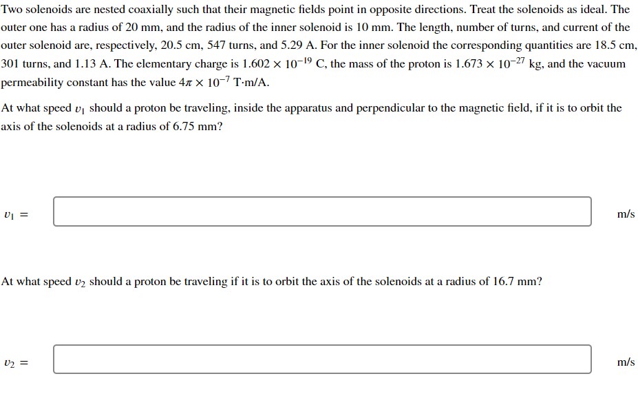 Solved Two solenoids are nested coaxially such that their | Chegg.com