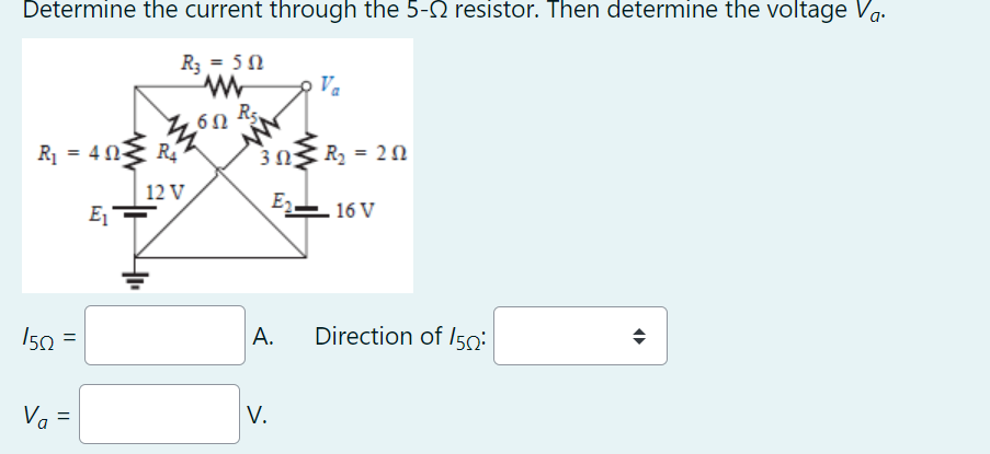 Solved Determine the current through the 5-Ω ﻿resistor. Then | Chegg.com