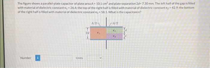 Solved The figure shows a parallel-plate capacitor of plate | Chegg.com