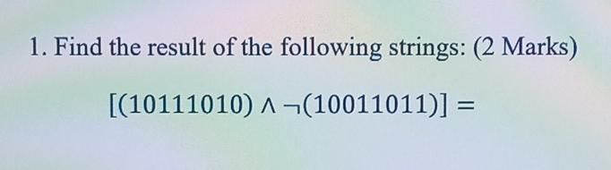 Solved 1. Find the result of the following strings: (2 | Chegg.com