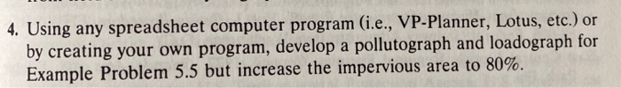 Solved 4. Using any spreadsheet computer program (i.e., | Chegg.com