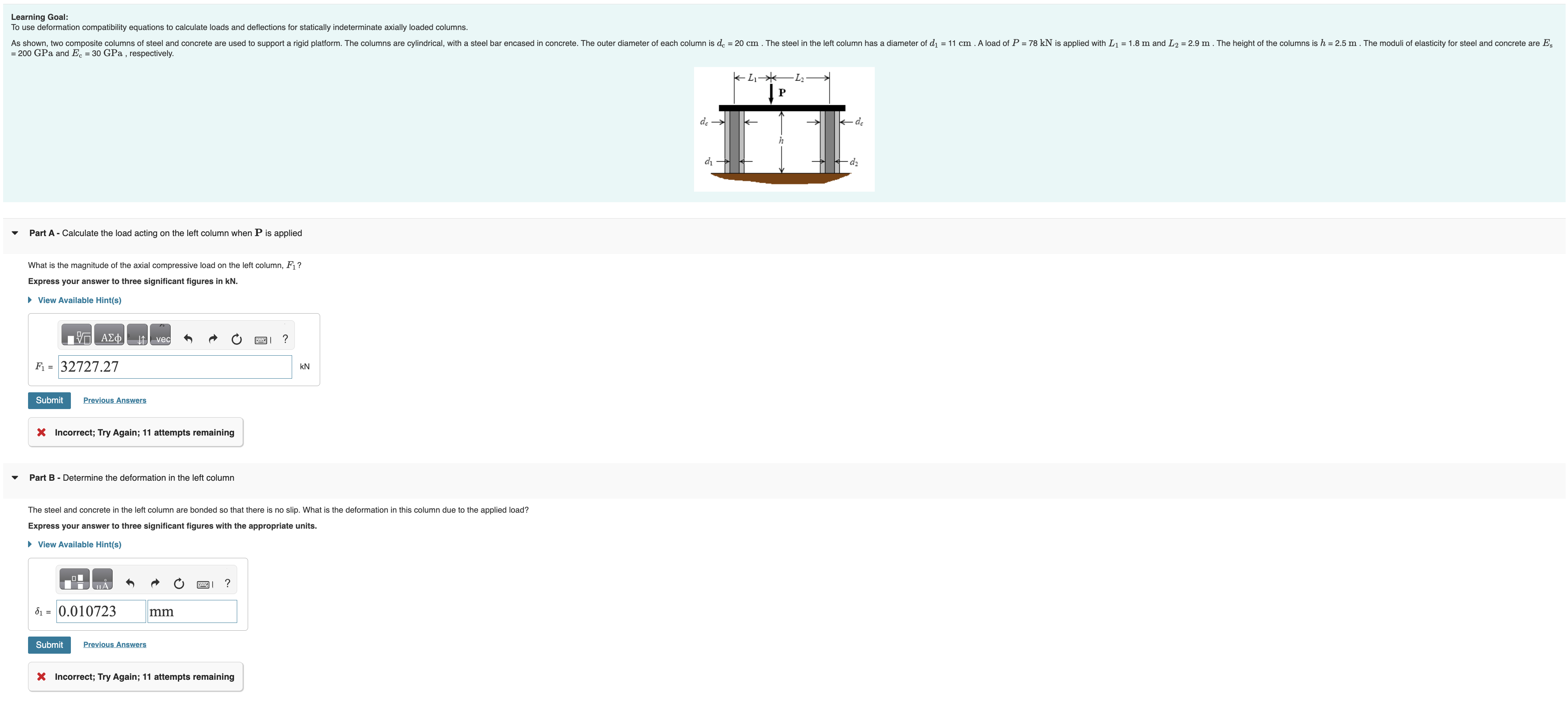 Solved Learning Goal:To use deformation compatibility | Chegg.com