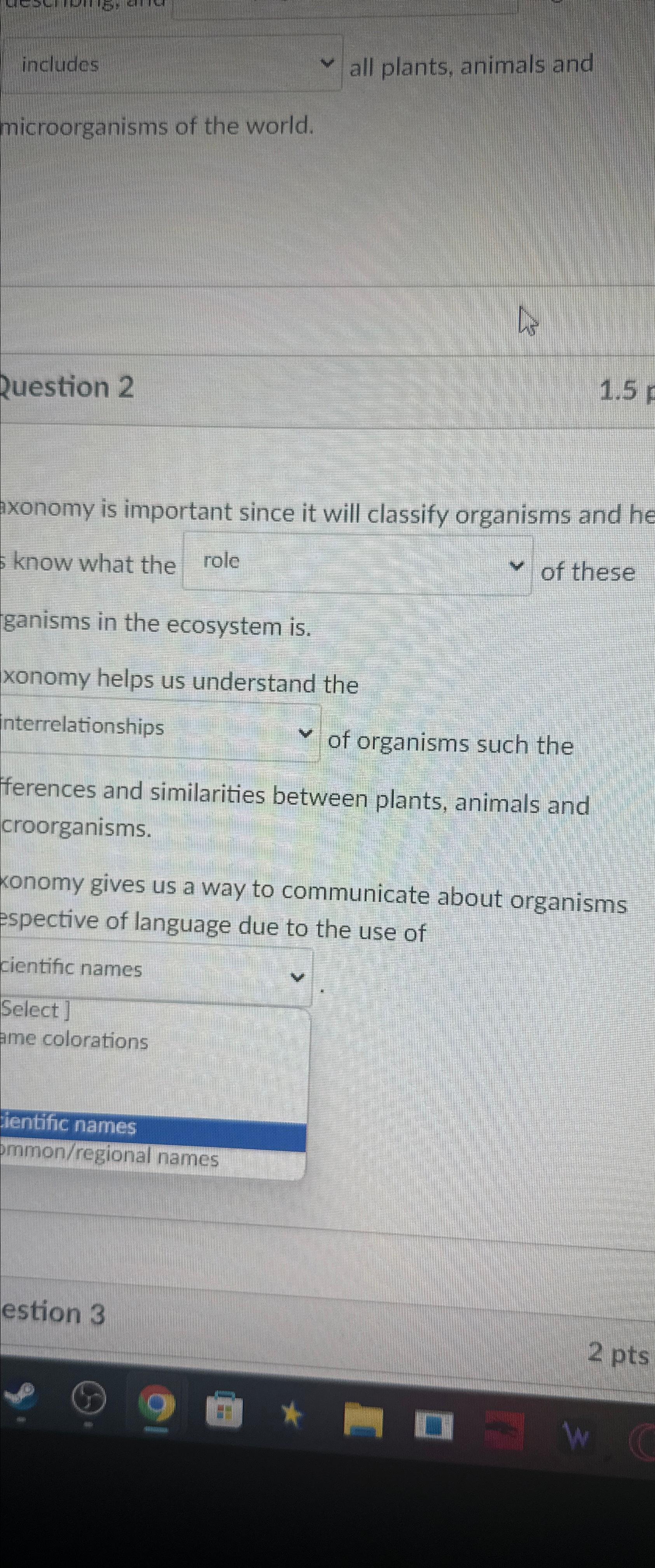 Solved includesall plants, animals andmicroorganisms of the | Chegg.com