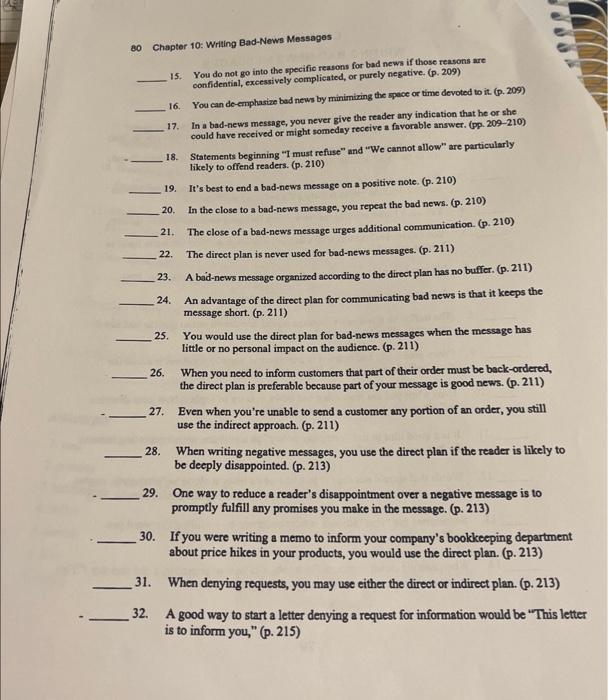 1. When presenting bad news you need to help the | Chegg.com