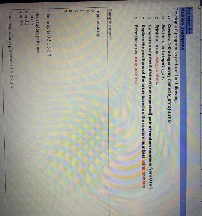 Solved Exercise 3 Problem Description Develop A C Program To