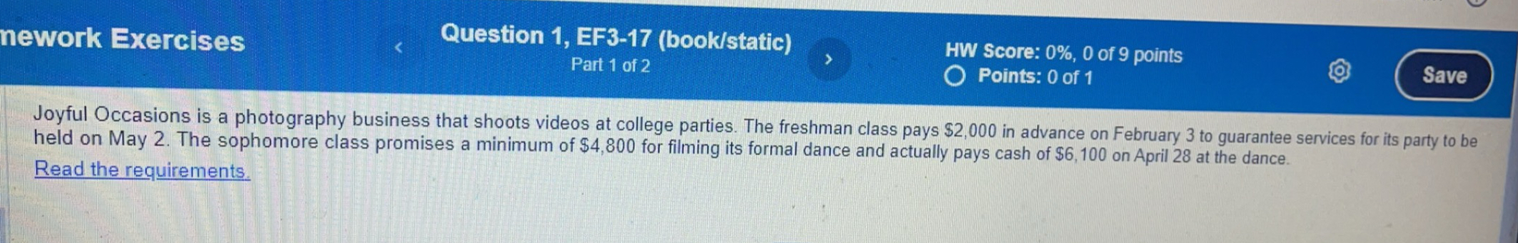 Solved nework ExercisesQuestion 1, ﻿EF3-17 (book/static)Part | Chegg.com