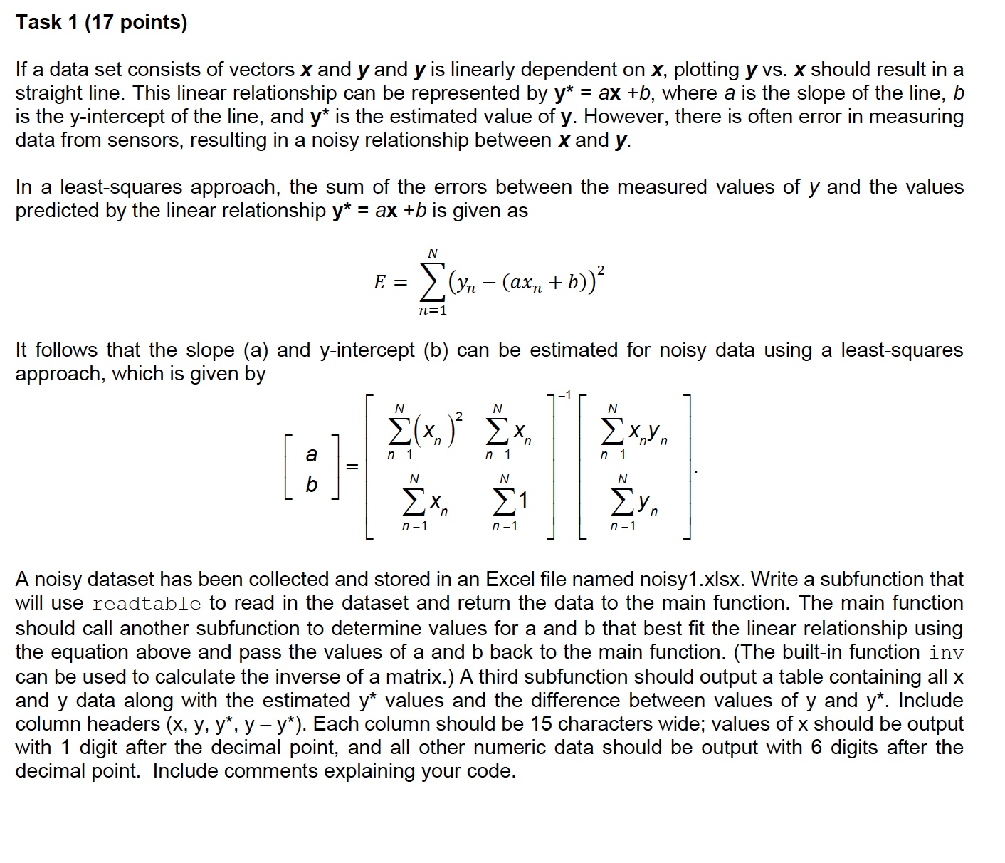 Solved Can you write a MATLAB code for the following | Chegg.com
