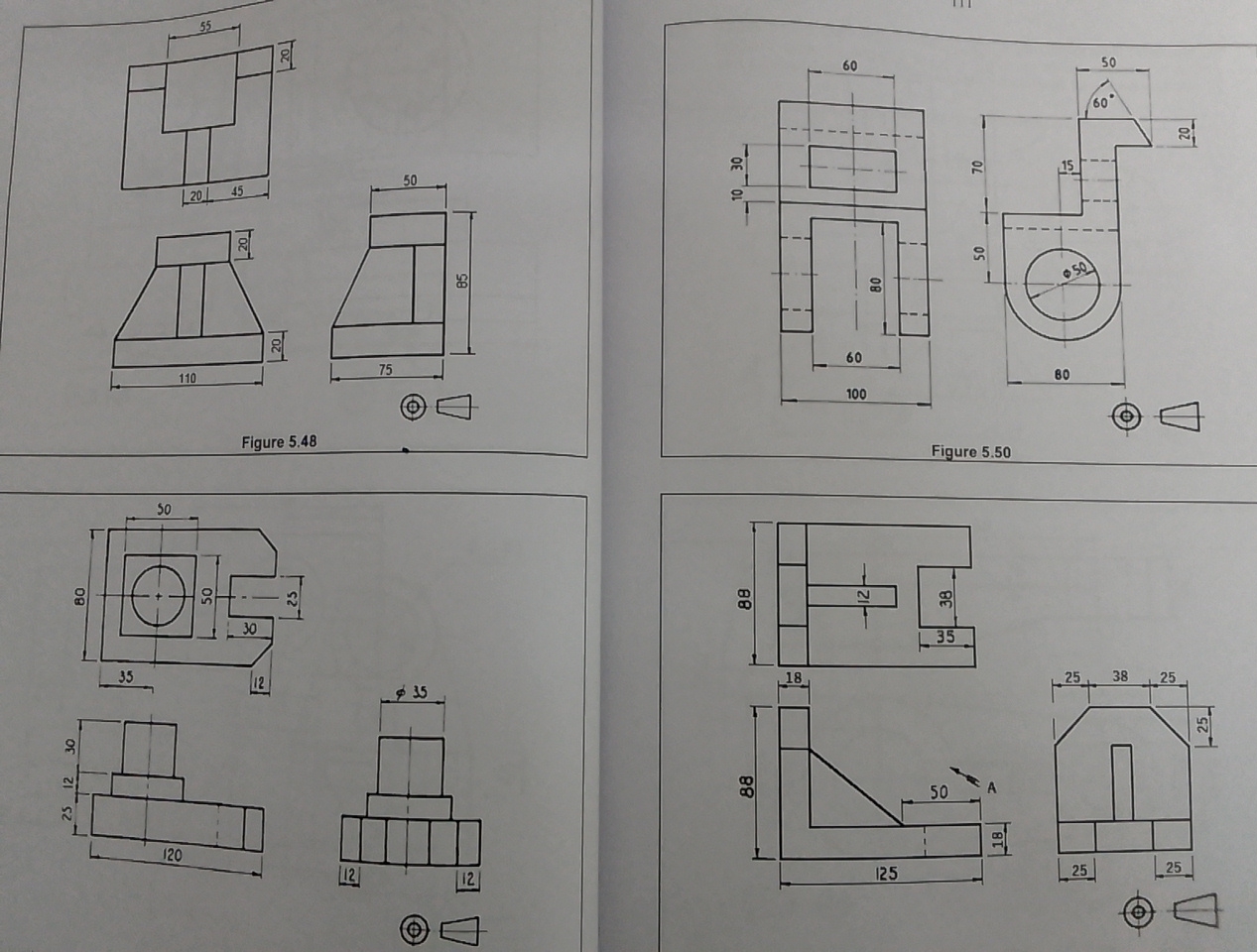 Solved draw an isometric drawing for each figure 5.52 ﻿to | Chegg.com