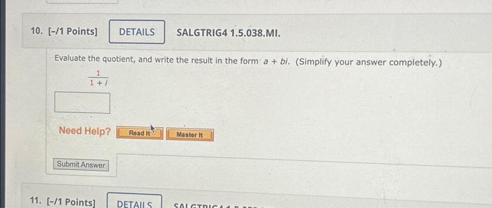 Solved 1+i1 | Chegg.com