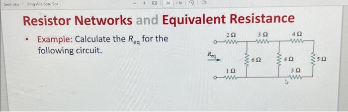 Solved Resistor Networks and Equivalent Resistance - | Chegg.com