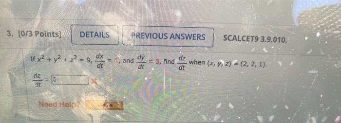 Solved 3. [0/3 points) DETAILS PREVIOUS ANSWERS SCALCET9 | Chegg.com