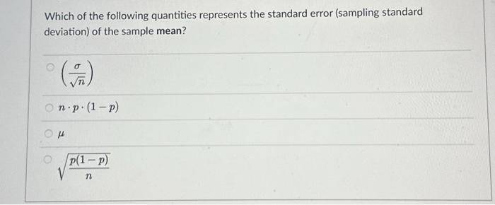Solved Which of the following quantities represents the | Chegg.com