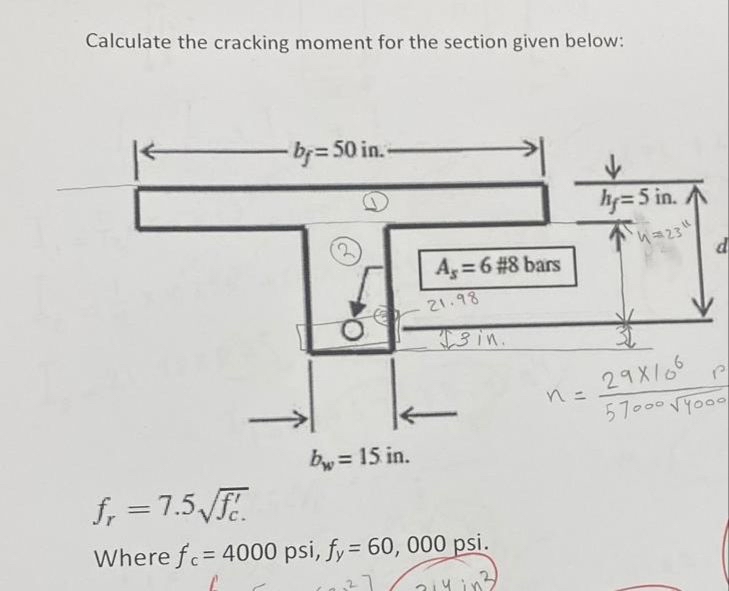 Solved Reinforced Concrete Design:-Calculate the cracking | Chegg.com