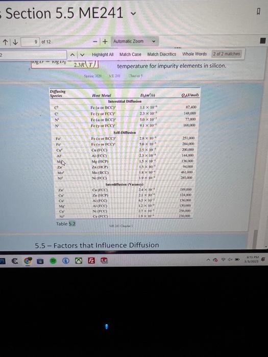 Solved Using table 5.2 from the text or the lecture video, | Chegg.com