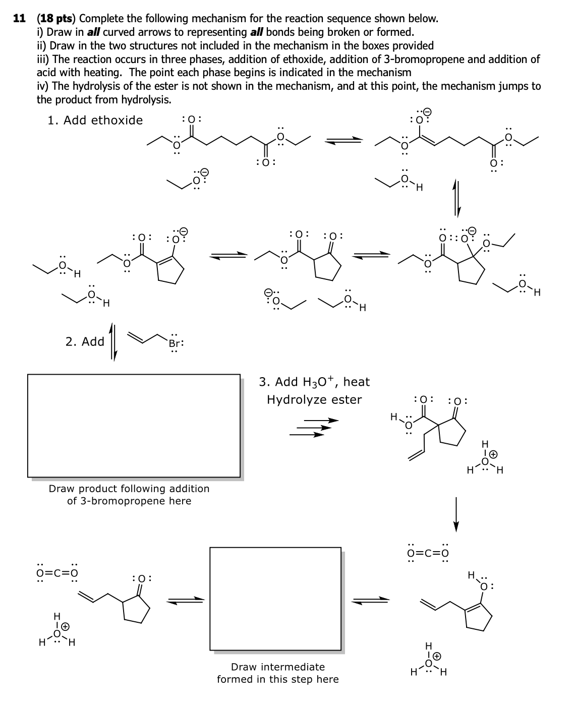 Solved Complete the following mechanism for the reaction | Chegg.com