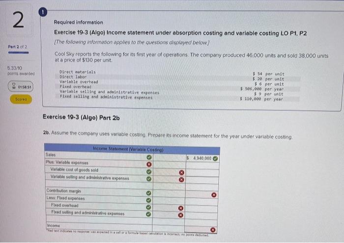 Solved Required information Exercise 19.3 (Algo) Income | Chegg.com