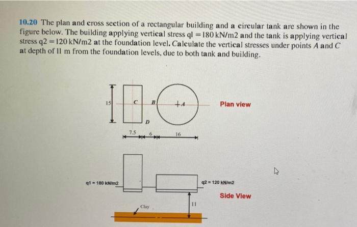 Solved 10.20 The plan and cross section of a rectangular | Chegg.com