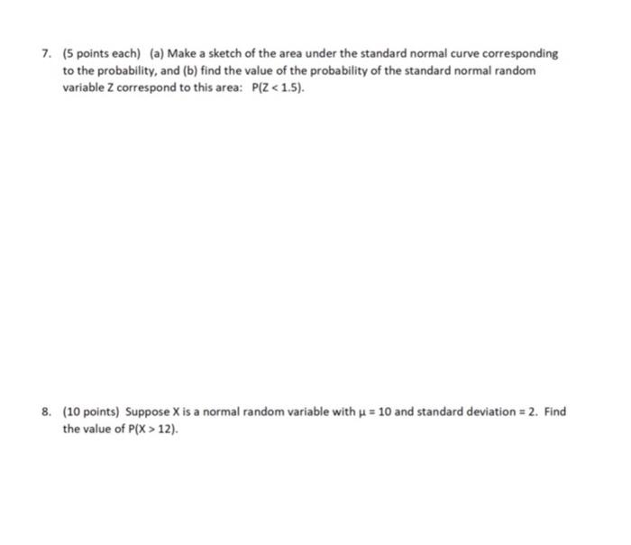 Solved 7. (5 points each) (a) Make a sketch of the area | Chegg.com