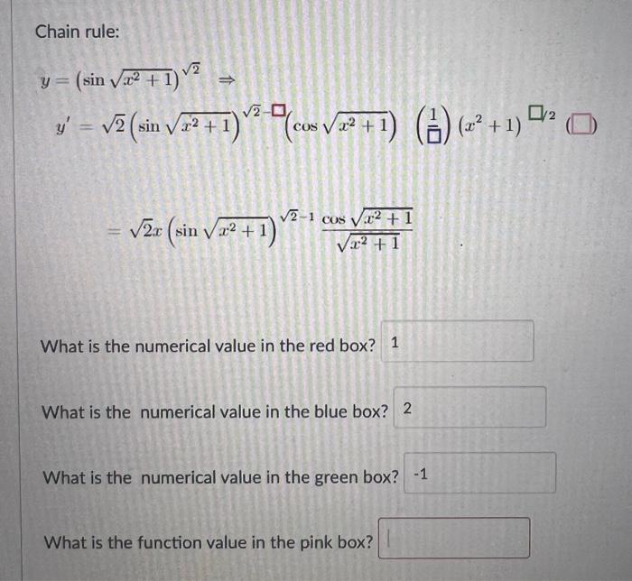Solved Chain Rule: | Chegg.com