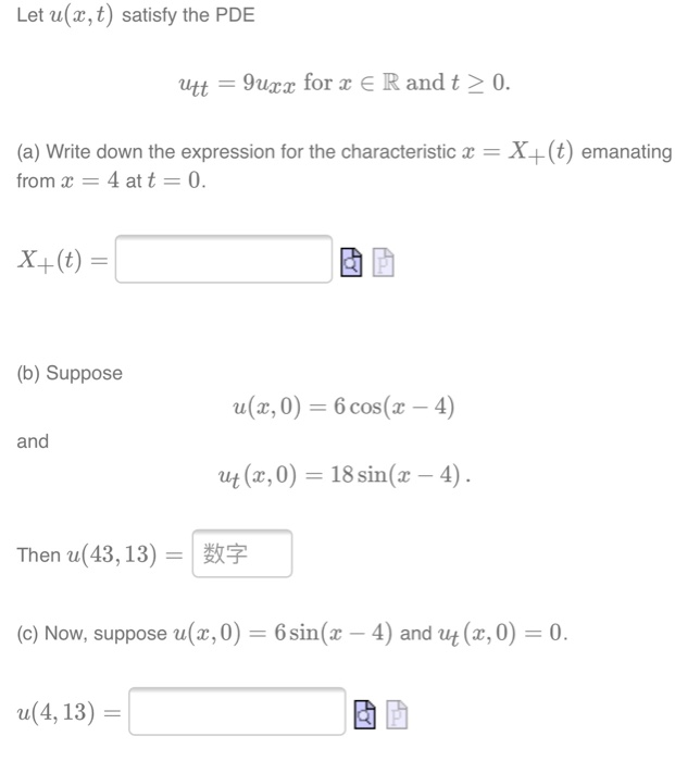 Solved Let u(x, t) satisfy the PDE Utt = 9uxx for xe Randt > | Chegg.com