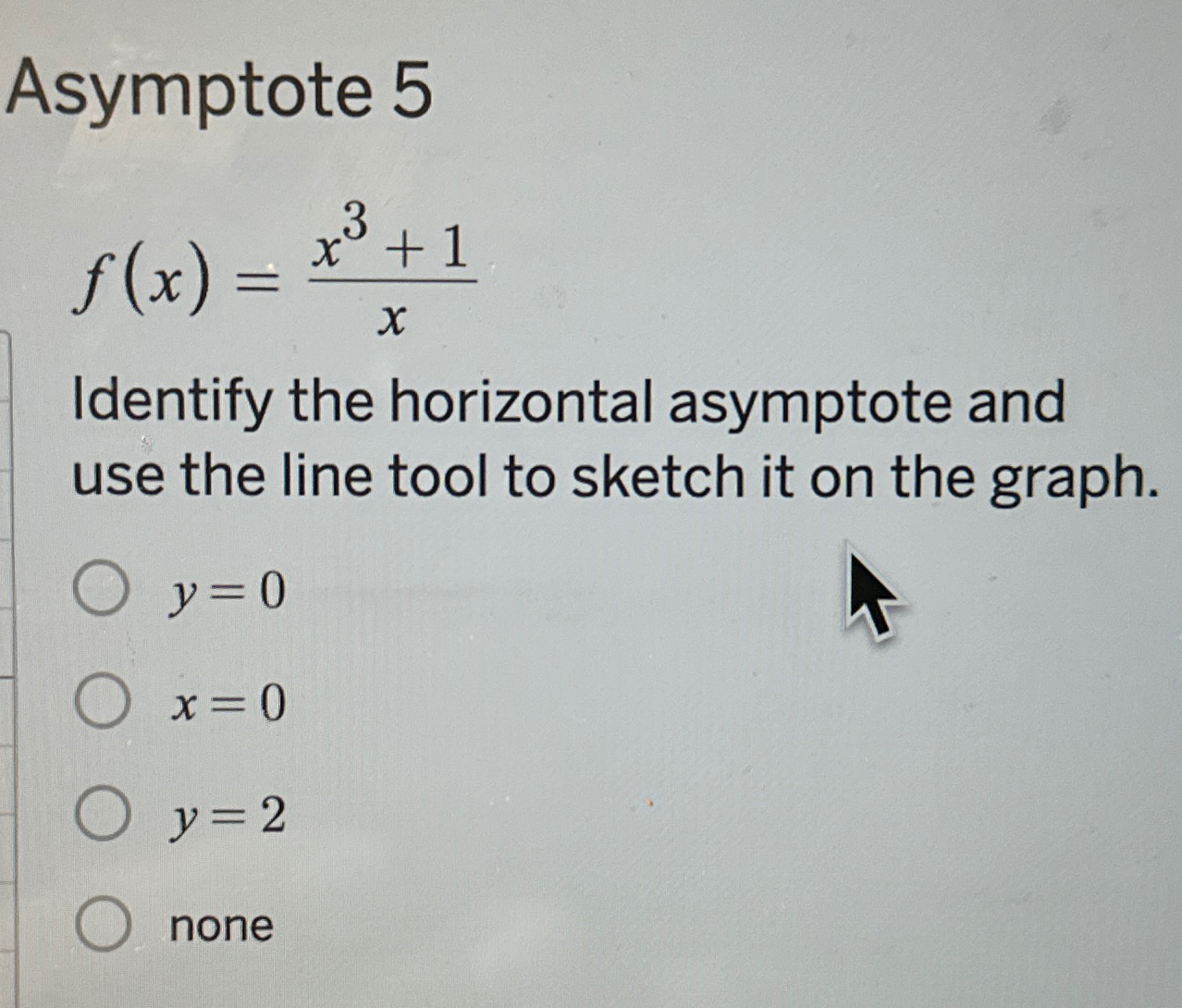 Solved Asymptote 5f(x)=x3+1xIdentify the horizontal | Chegg.com