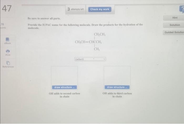 Solved ces 3 attempts left Check my work Be sure to answer | Chegg.com