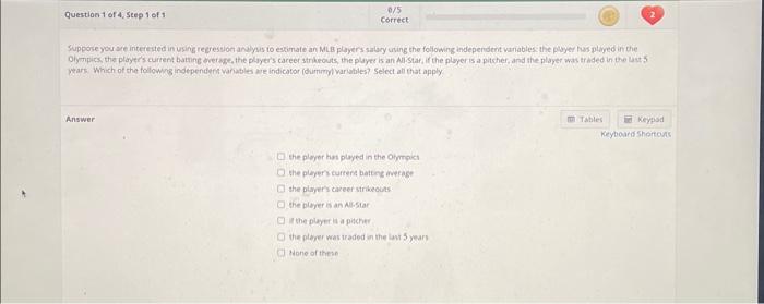 Solved Answer Keyboardshortous the ployer has played in the | Chegg.com
