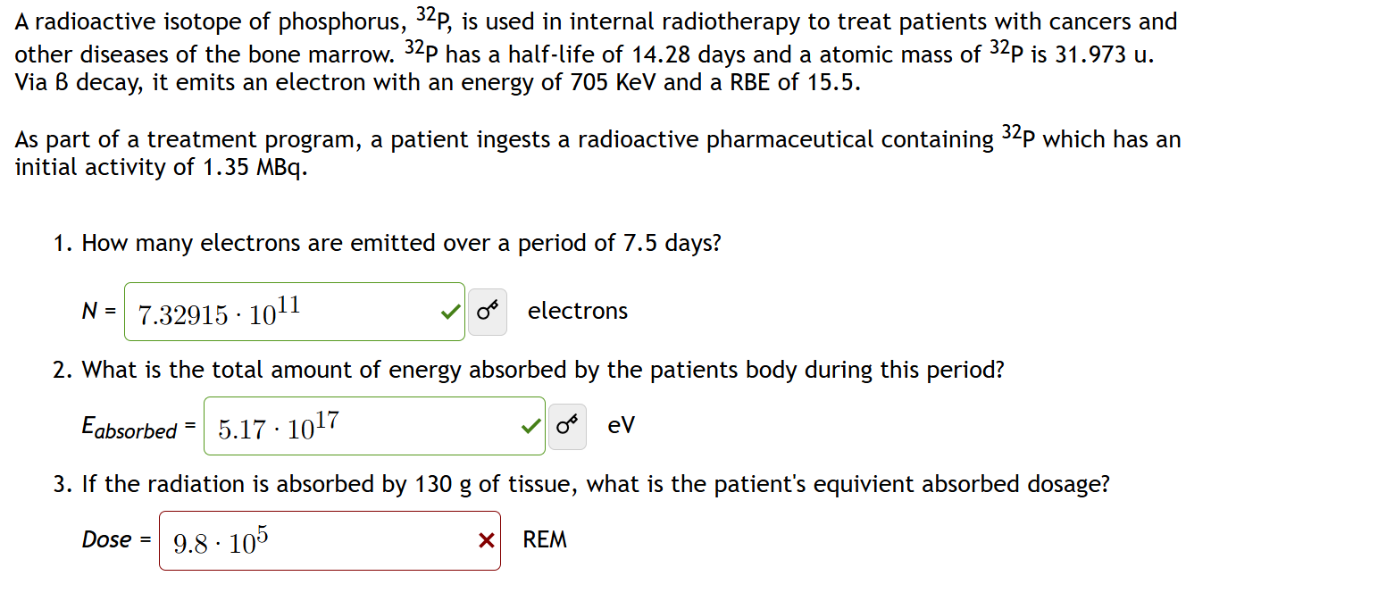 A radioactive isotope of phosphorus, ^(32)P, ﻿is used | Chegg.com