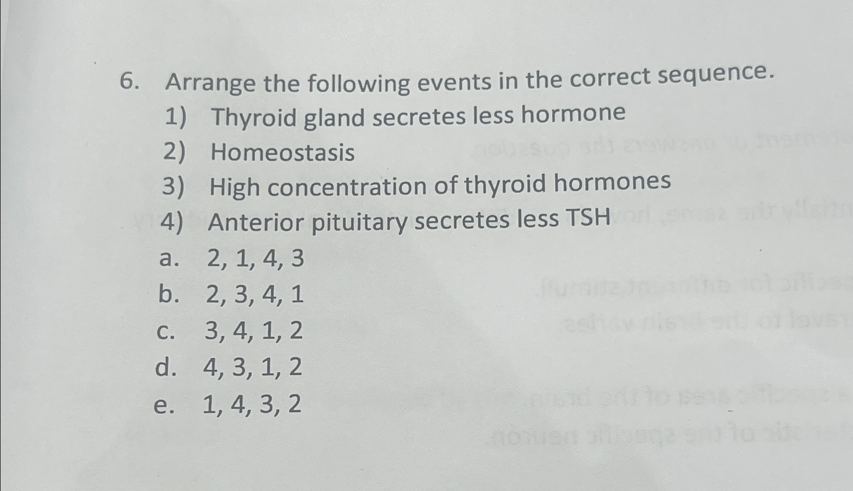 Solved Arrange the following events in the correct | Chegg.com
