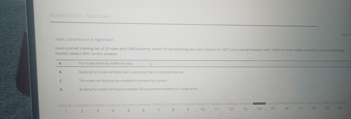 Solved EXAMINATION / ﻿Start ExamTopic: Classification & | Chegg.com