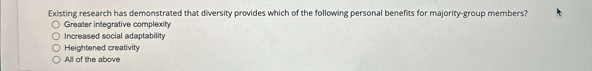 Solved Existing research has demonstrated that diversity | Chegg.com
