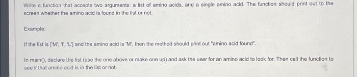 Solved Write A Function That Accepts Two Arguments A List 5071