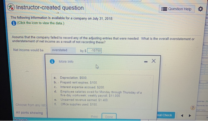 Solved Instructor-created question is Question Help The | Chegg.com