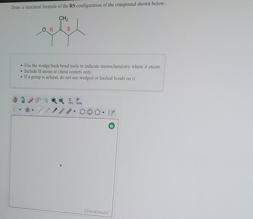 Solved Draw a structural formula of the SR configuration of | Chegg.com