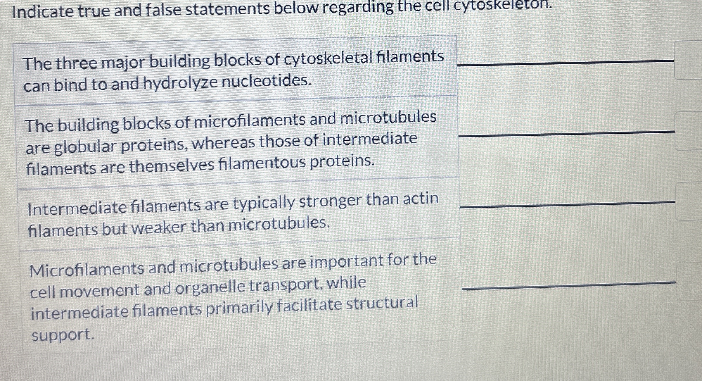 Solved Indicate true and false statements below regarding | Chegg.com